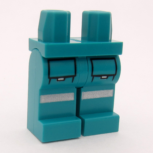 LEGO PART 970c46pr2563 Hips and Dark Turquoise Legs with Pockets ...