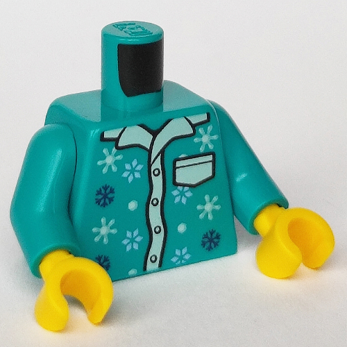 LEGO PART 973c46h01pr5788 Torso Pajama Shirt, Collar, Pocket, and ...