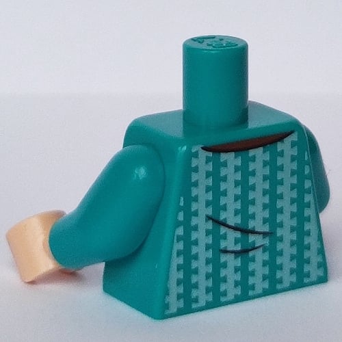 LEGO PART 973c46h02pr5167 Torso Polo Shirt with White Vertical Zigzag ...