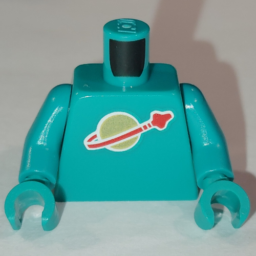 LEGO PART 973c46h46pr0001 Torso, Classic Space Logo print, Dark ...