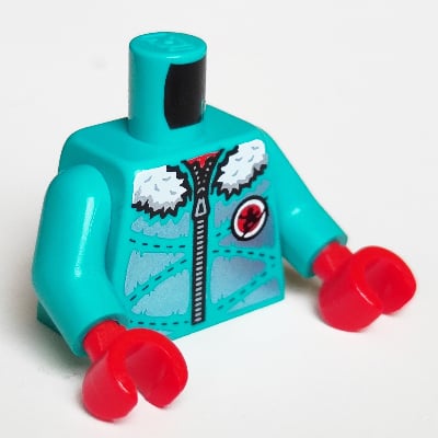 LEGO PART 973c46h22pr9999 Torso Jacket with Zipper and White Fur Trim ...