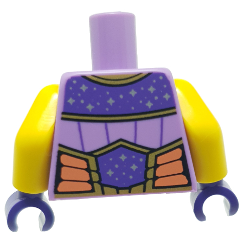 LEGO PART 973c01h09pr0001 Torso Vest, Coral Side Panels, Dark Purple ...