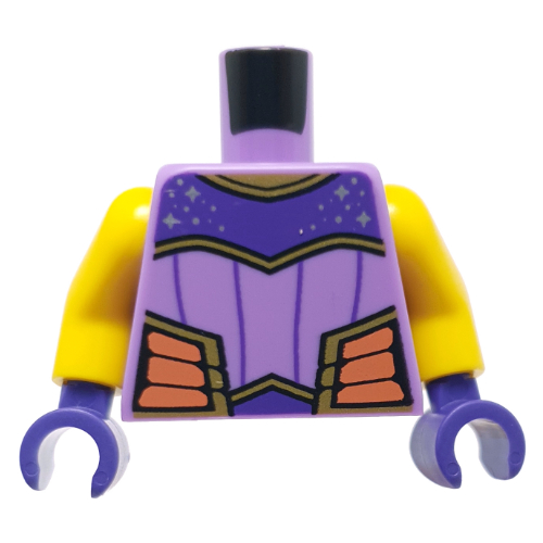 LEGO PART 973c01h09pr0001 Torso Vest, Coral Side Panels, Dark Purple ...