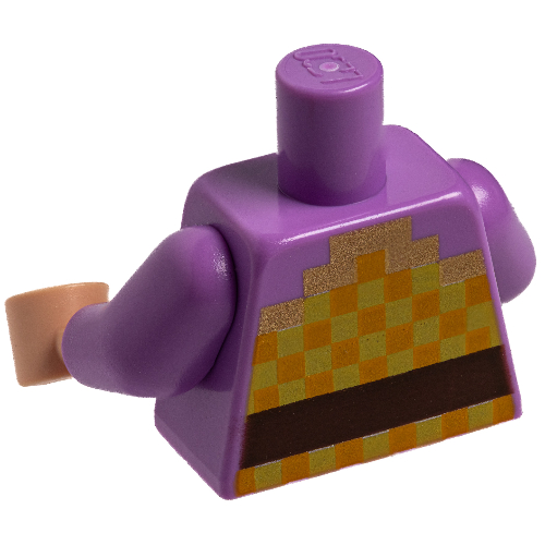 LEGO PART 973c33h02pr6423 Torso, Minecraft Pixelated Fire, Dark Brown ...