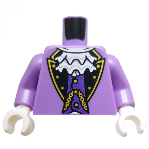 LEGO PART 973c33h27pr0001 Torso Jacket, Black Collar, Gold Trim, Chain ...