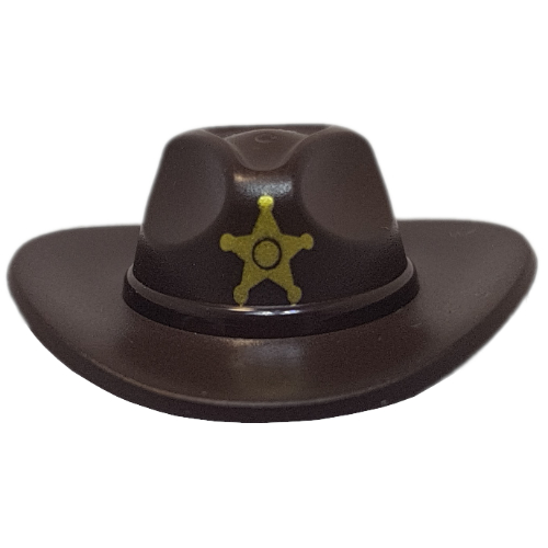 LEGO PART 13565pr0001 Hat Very Wide Brim, Outback Style [Fedora] with ...