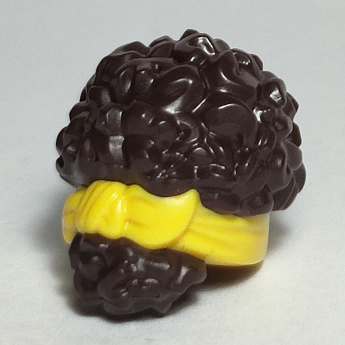 LEGO PART 79984pat0001 Hair Coiled, Tied Up with Ribbon, Yellow Pattern ...