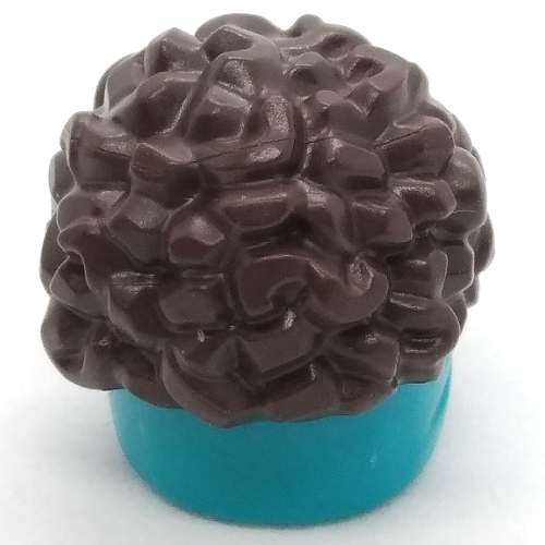 LEGO PART 79984pat0002 Hair Coiled, Tied Up with Ribbon, Dark Turquoise ...