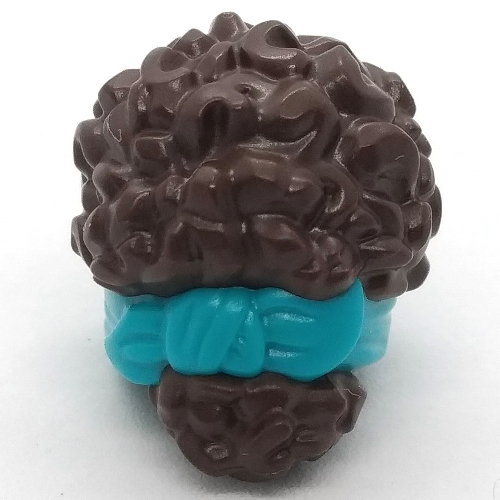 LEGO PART 79984pat0002 Hair Coiled, Tied Up with Ribbon, Dark Turquoise ...