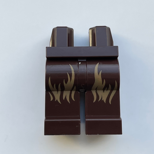 LEGO PART 970c07pr0632 Hips and Dark Brown Legs with Dark Tan Fur Print ...