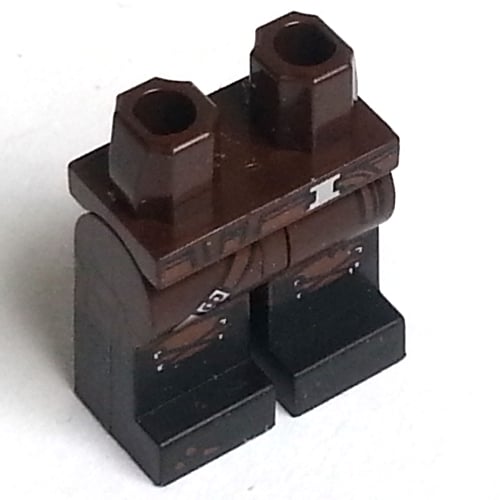 LEGO PART 970c07pat03pr1605 Hips with Dark Brown Legs and Black Boots ...