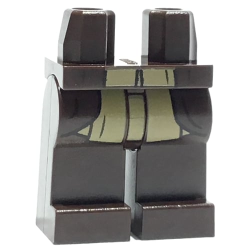 LEGO PART 970c07pr1498 Hips and Dark Brown Legs with Jedi Robe ...