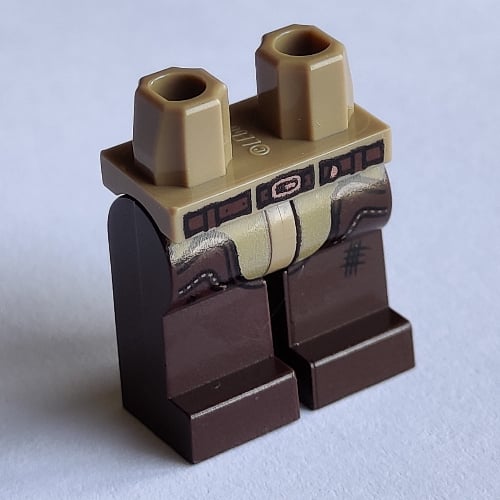 LEGO PART 970c07pr0547 Hips and Dark Brown Legs with Dark Brown Belt ...