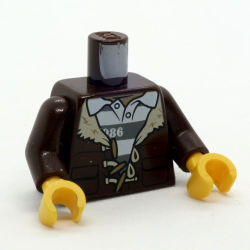 LEGO PART 973c07h01pr4055 Torso Jacket with Fur Collar over Prison ...