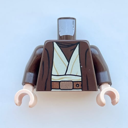 LEGO PART 973c07h02pr2699 Torso Hooded Robe over Tan Jedi Robe with ...