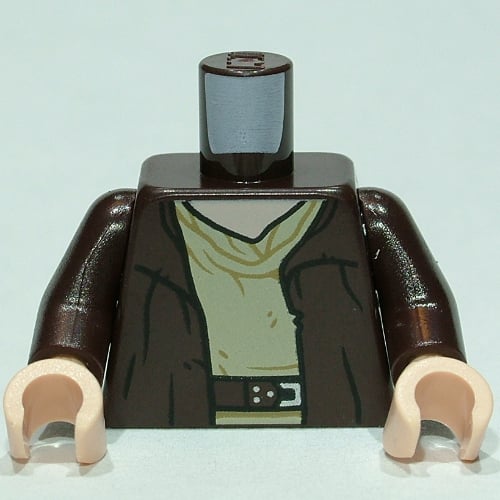 LEGO PART 973c07h02pr6260 Torso Jacket, Tan Tunic, Belt print, Dark ...