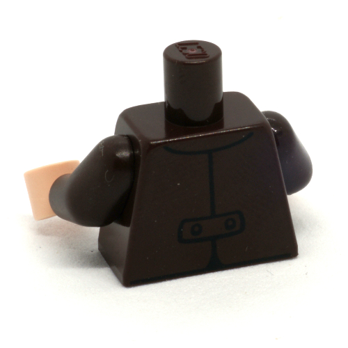 LEGO PART 973c07h02pr6570 Torso, Dark Tan Pants, Dark Brown Belt, White ...