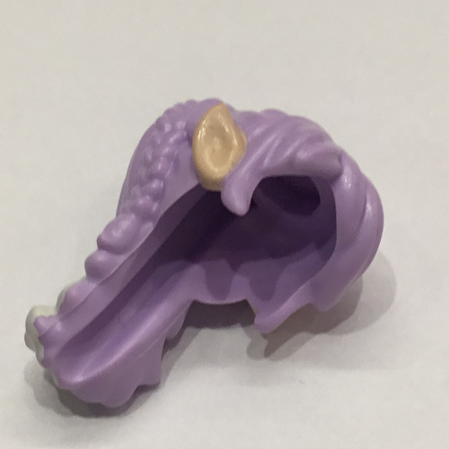 LEGO PART 19206pr0001 Hair Long Tapered in Back with Braids, Bangs and ...