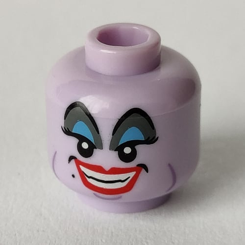 LEGO PART 3626cpr1885 Minifig Head Ursula, Raised Eyebrows, Gray and ...
