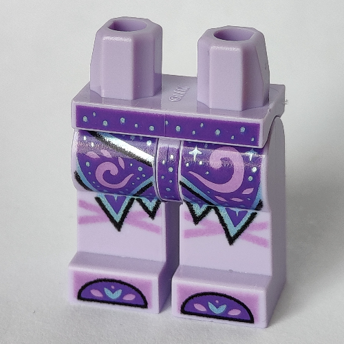 LEGO PART 970c39pr9805 Hips and Lavender Legs with Dark Purple Skirt ...