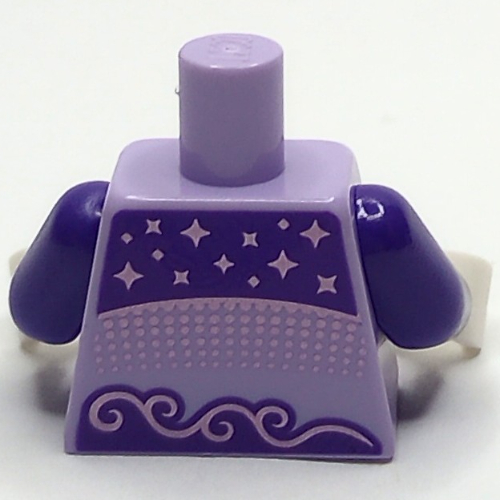 LEGO PART 973c09h27pr6687 Torso, Dark Purple Decorations, Stars, White ...