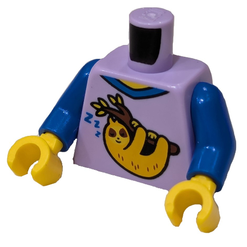 LEGO PART 973c28h01pr6736 Torso, Sleeping Sloth on Tree Branch print ...