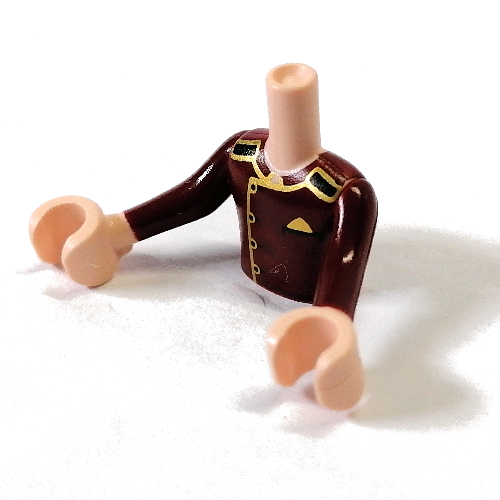 LEGO PART 11408c01pr0002 Minidoll Torso Boy with Light Nougat Arms and ...