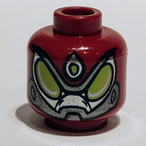 LEGO PART 3626cpr1078 Minifig Head Beetle, Large Lime Eyes and Metal ...