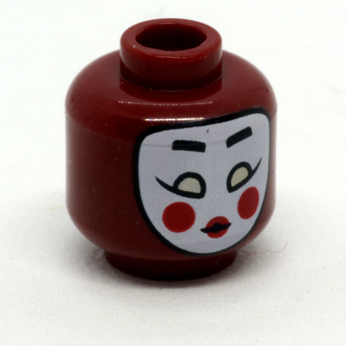 LEGO PART 3626cpr2146 Minifig Head Kabuki Twin, White Kabuki Mask with ...