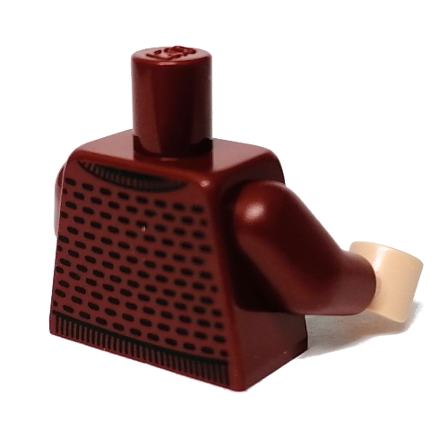 LEGO PART 973c10h02pr0001 Torso Sweater with Knit Lines print, Dark Red ...
