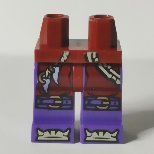 LEGO PART 970c09pr0767 Hips and Dark Purple Legs with Cord with Teeth ...