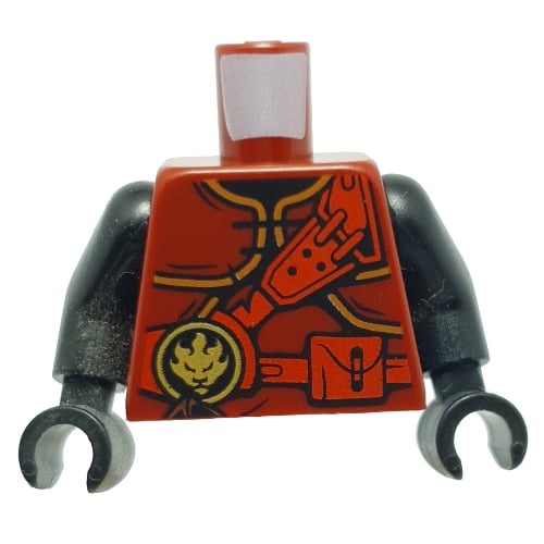 LEGO PART 973c03h03pr9972 Torso Armor with Red Straps and Utility Belt ...