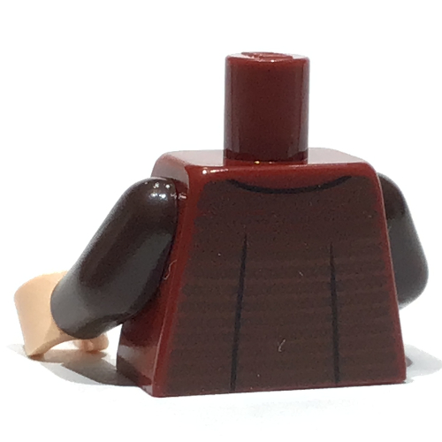 LEGO PART 973c07h02pr6820 Torso Robe, Dark Brown Under Shirt print ...