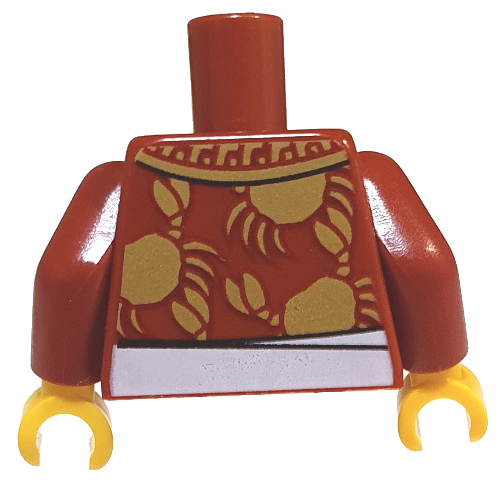 LEGO PART 973c10h01pr4010 Torso Robe with Ornate Gold Trim, Crabs and ...