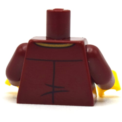 LEGO PART 973c10h01pr9999 Torso Robes with Gold Clasps Print, Dark Red ...