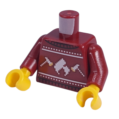 LEGO PART 973c10h01pr7109 Torso, Christmas Sweater, White Decorations ...