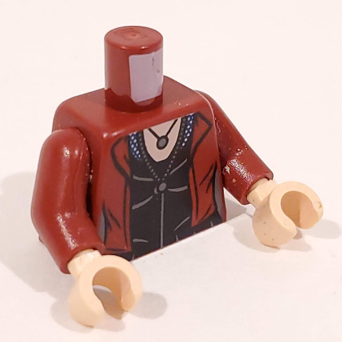 LEGO PART 973c10h02pr2996 Torso Jacket over Black Top with Necklace ...