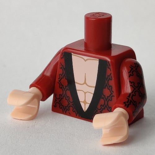 LEGO PART 973c10h02pr3612 Torso Robe with Black Brocade Design, with ...
