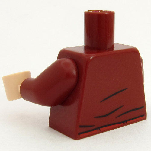 LEGO PART 973c10h02pr4720 Torso Sweater over Red Shirt Print, Dark Red ...