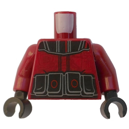 LEGO PART 973c10h03pr3840 Torso Armor with Shoulders and Belt and Red ...