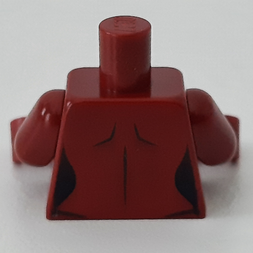 LEGO PART 973c10h10pr3703 Torso Bodysuit, 2 Red Stripes Print, Dark Red ...