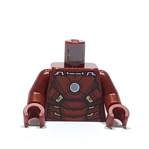 LEGO PART 973c10h10pr6483 Torso Armor with Red and Gold Panels, White ...