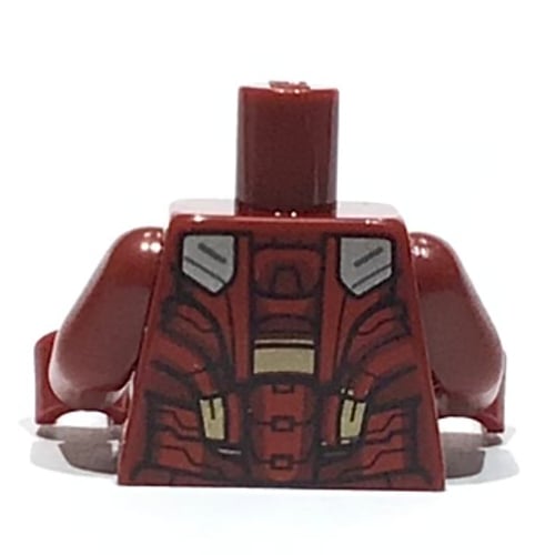 LEGO PART 973c10h10pr6483 Torso Armor with Red and Gold Panels, White ...