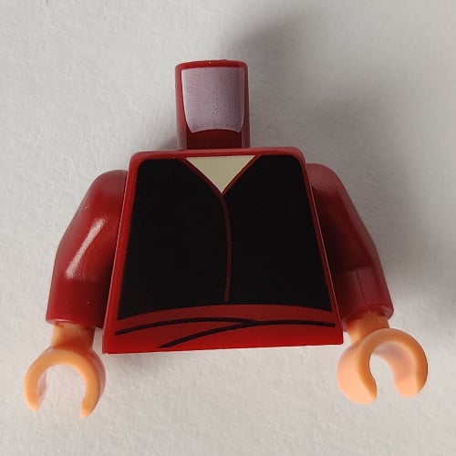 LEGO PART 973c10h13pr4498 Torso Robe, Black with Sash Belt Print, Dark ...