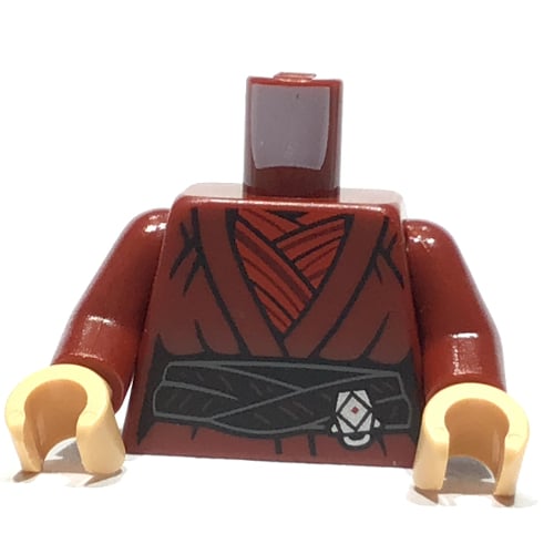 LEGO PART 973c10h70pr6836 Torso, Robe, Red Shirt, Black Sash print ...
