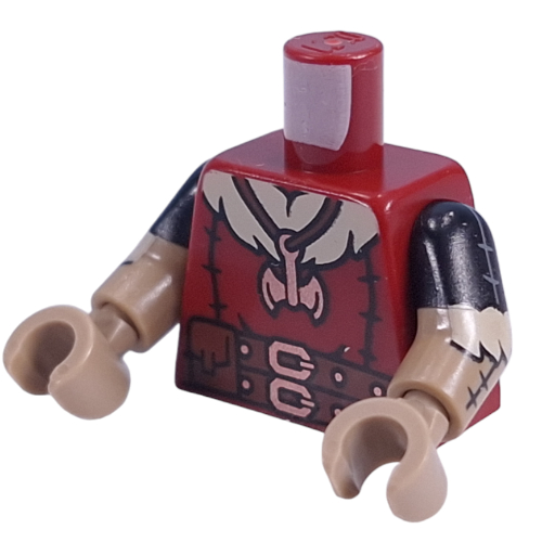 LEGO PART 973g03c11h11pr0001 Torso, Dual Molded Arms with Reddish Brown ...