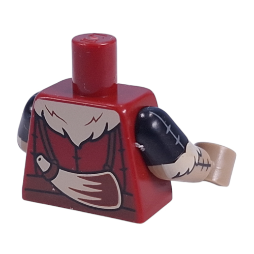 LEGO PART 973g03c11h11pr0001 Torso, Dual Molded Arms with Reddish Brown ...