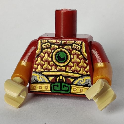 LEGO PART 973g10c21h26pr4837 Torso, Dual Molded Arms, Armor with Gold ...
