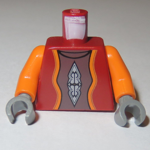 LEGO PART 973c34h12pr1484 Torso Neimoidian Viceroy Print, Orange Arms ...
