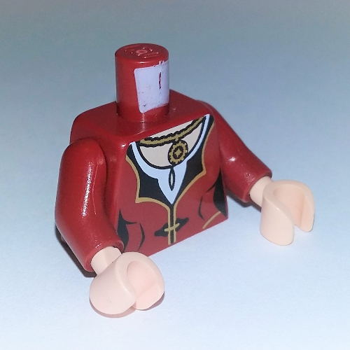 LEGO PART 973c10h02pr1787 Torso Dress with Gold and Black Trim, White ...